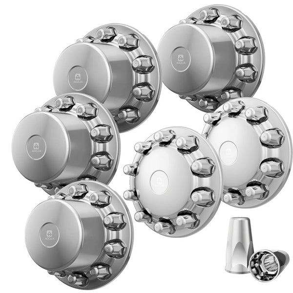 Alcoa Aero Chrome 6 Wheel Interlocking Hub Cover Kit (Direct Screw On ...